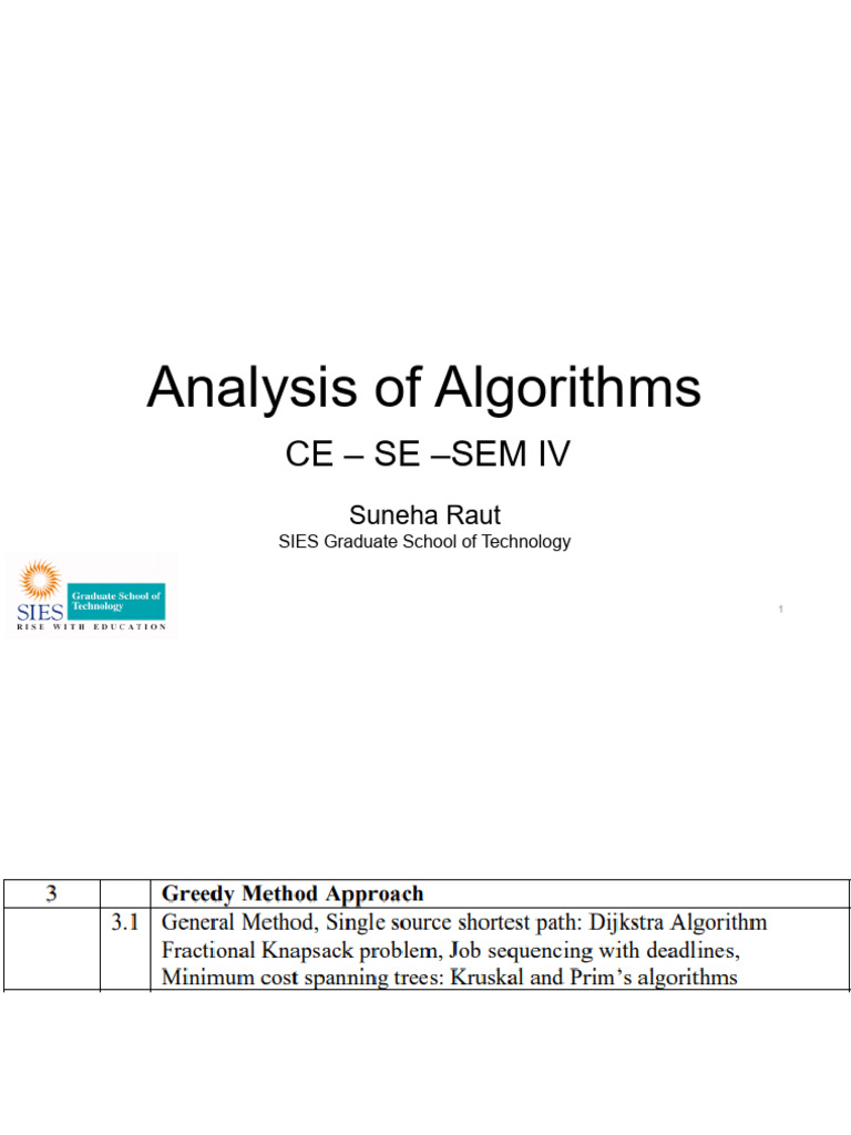 AOA Lecture 14 MST prims Dijkstra | PDF