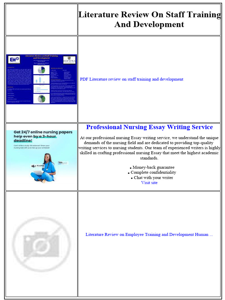 Literature Review on Staff Training and Development | PDF | Performance ...