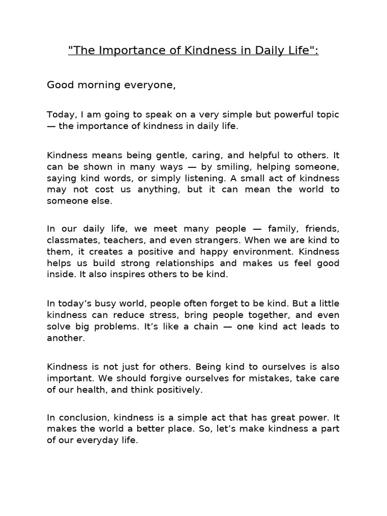 The Power of Kindness Daily | PDF