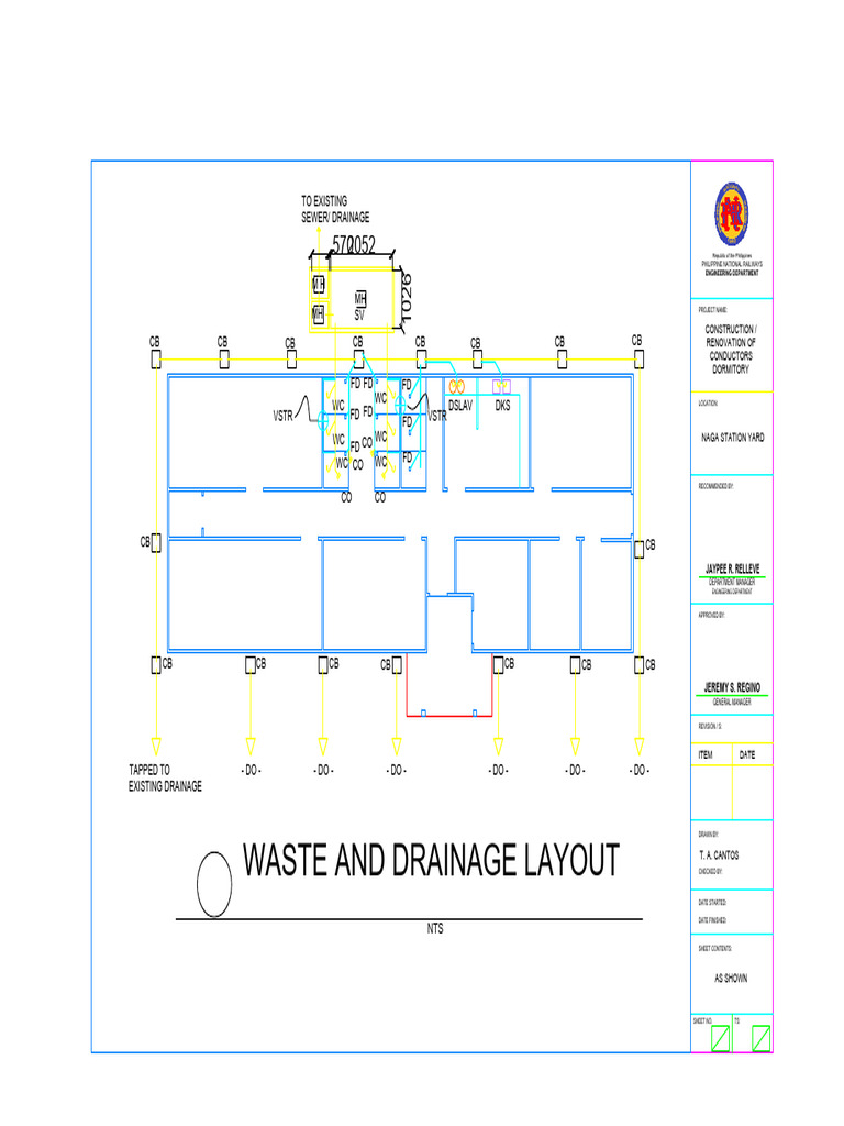 NAGA Waste and Drainage Layout-Layout1 | PDF
