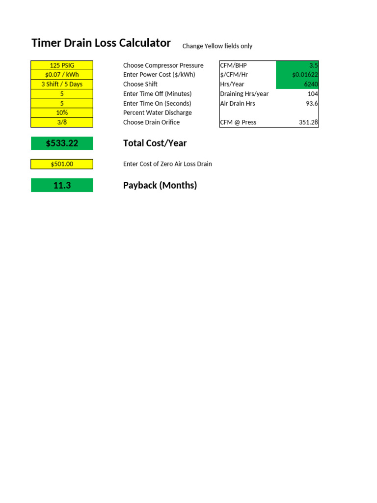 Calculate Timer Drain Losses | PDF