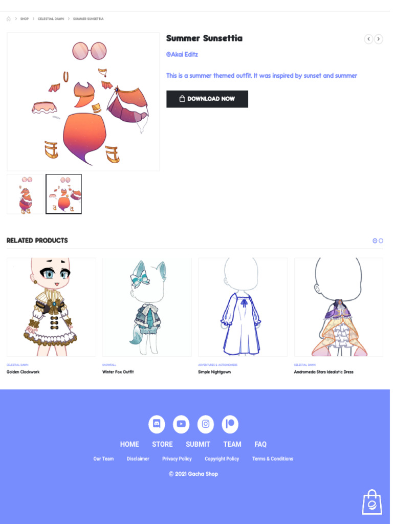 Summer Sunsettia – Gacha Shop | PDF