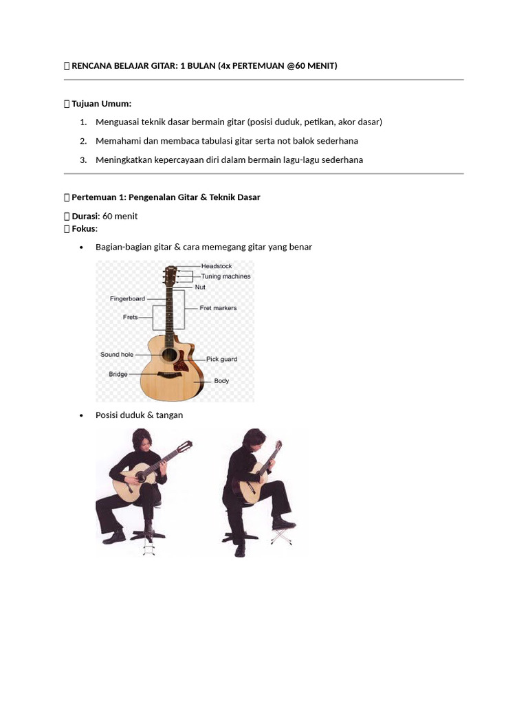 Modul Ajar Gitar | PDF