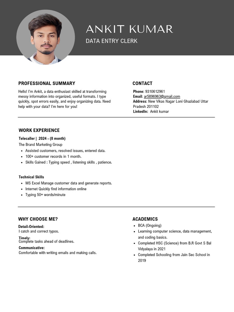 Ankit Kumar Resume | PDF