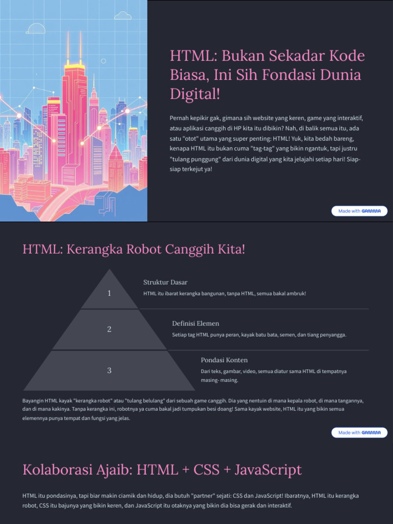 HTML Bukan Sekadar Kode Biasa Ini Sih Fondasi Dunia Digital | PDF