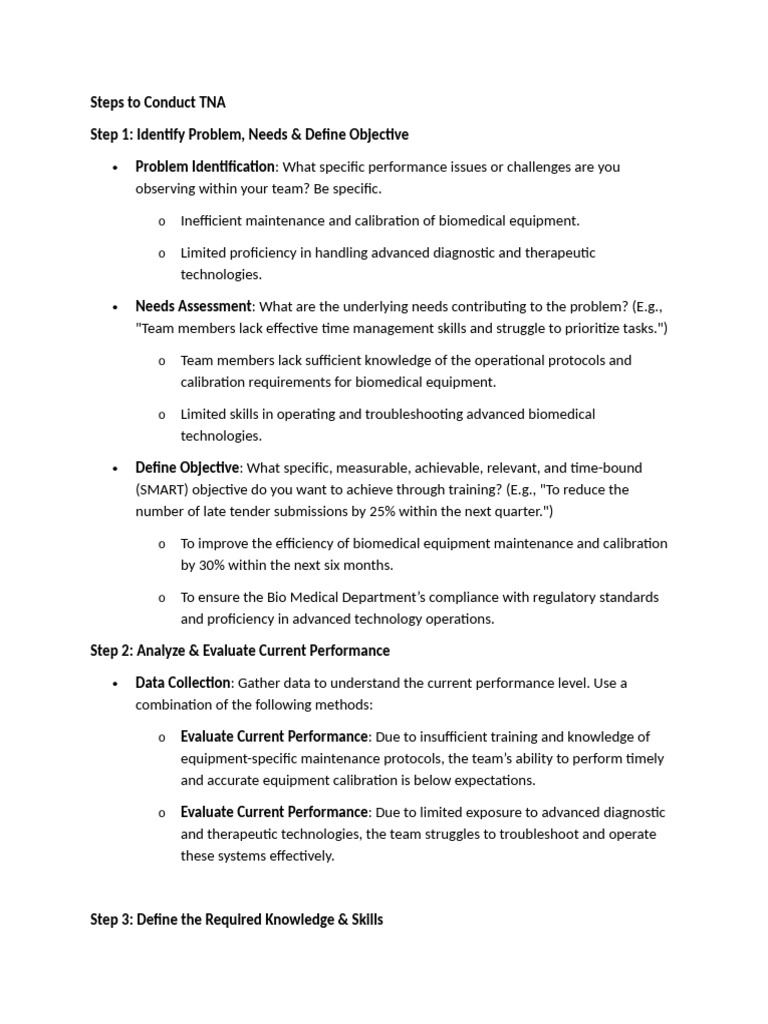 Bio Medical TNA | PDF | Calibration | Knowledge