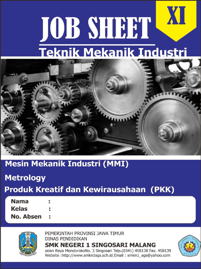 Job Sheet Kelas XI Teknik Mekanik Industri 2025 - 2026 | PDF