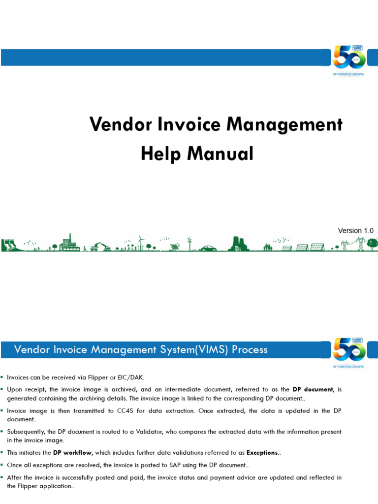 VIMS Invoice Management User Guide | PDF | Invoice | Accounts Payable