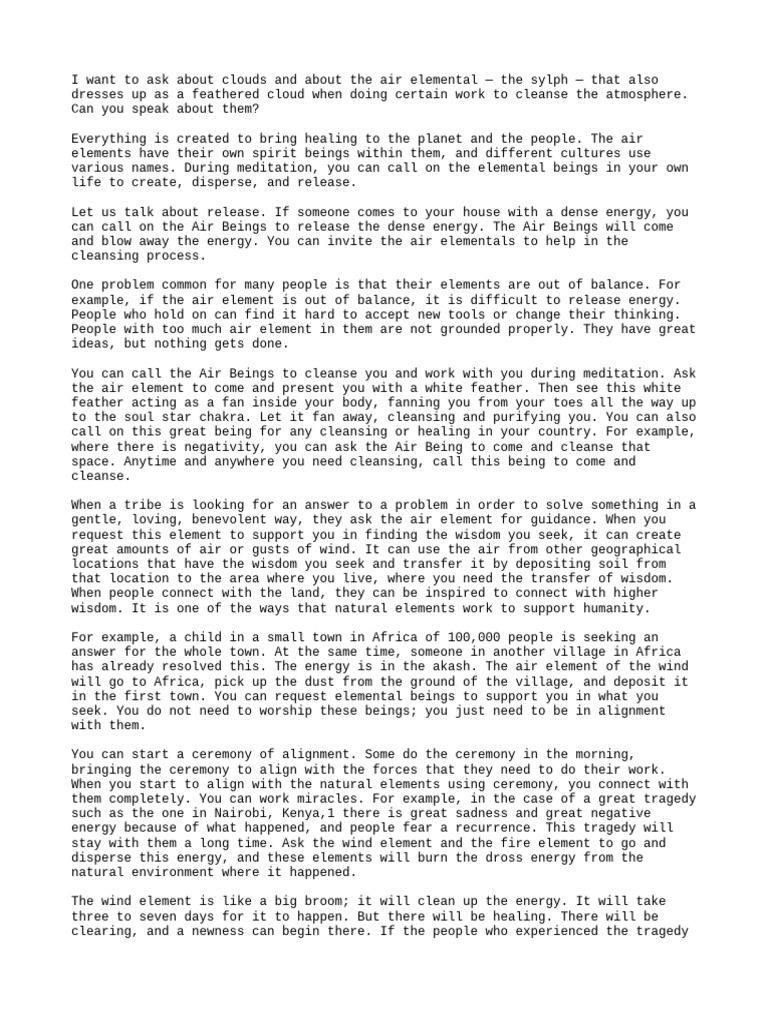 Calling Forth the Air Element | PDF