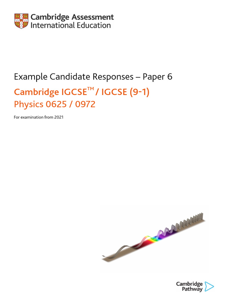 Candidate Responses for Physics Exam 2021 | PDF | Resistor | Series And ...