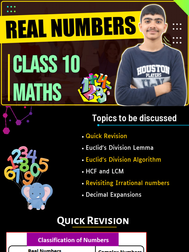 Class 10 Real Numbers Overview | PDF | Rational Number | Numbers