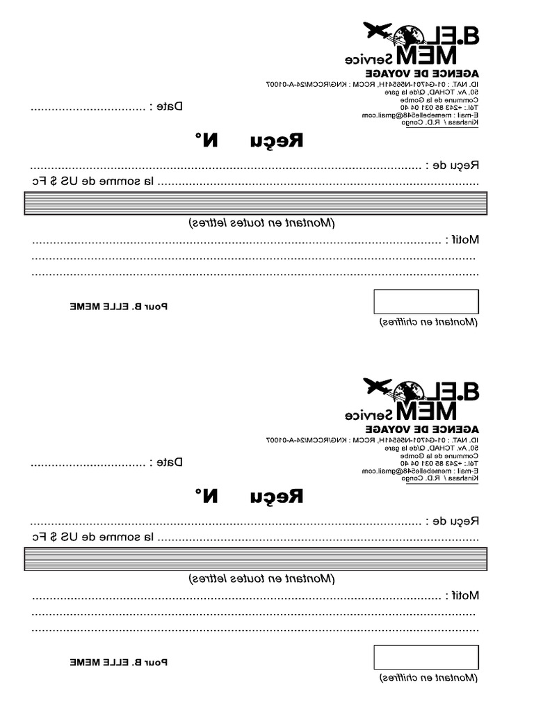 Carnet de Recu B Elle Meme | PDF