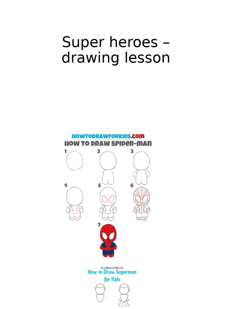 Super Heroes - Drawing Lesson | PDF