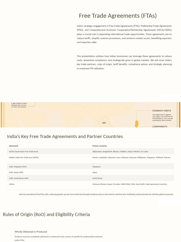 India’s Free Trade Agreements Overview | PDF | Trade Agreements ...