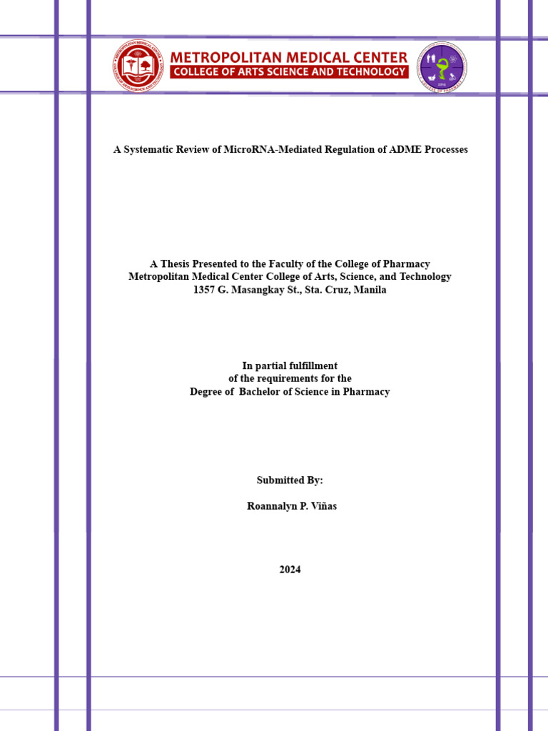 Final Manuscript | PDF | Micro Rna | Gene Expression