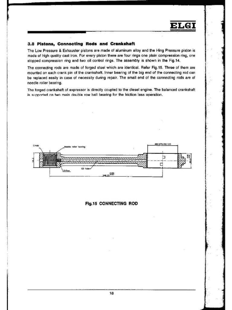ELGI COMPRESSOR CONNET ROD SYSTEM | PDF