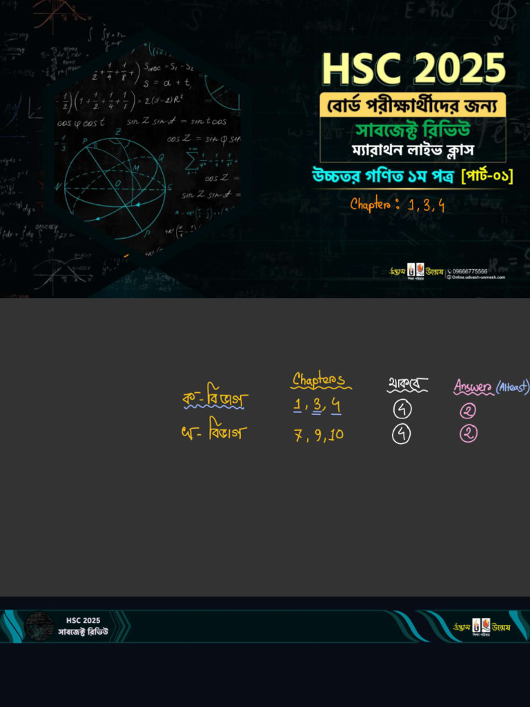 Higher Math 1st Paper (Part-01) | PDF