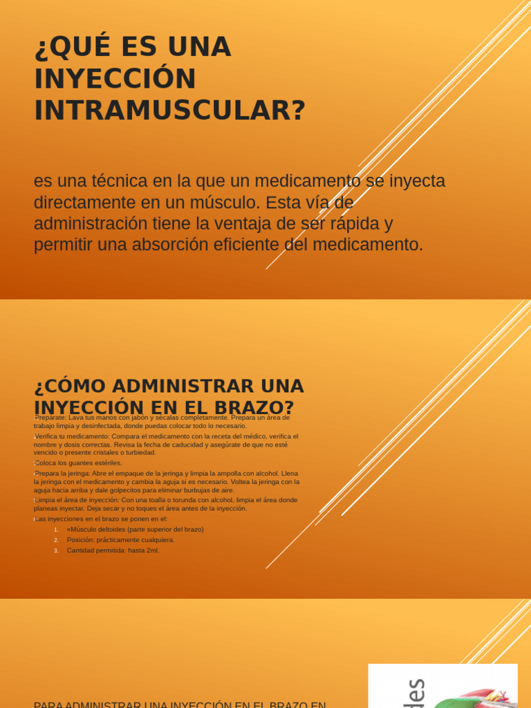 QUÉ ES UNA INYECCIÓN INTRAMUSCULAR | PDF | Inyección (medicina) | Farmacia