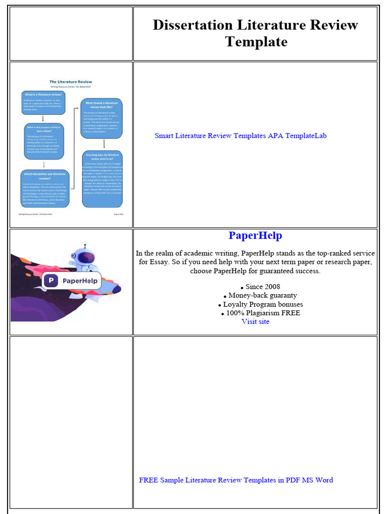 Dissertation Literature Review Template | PDF | Thesis | Essays