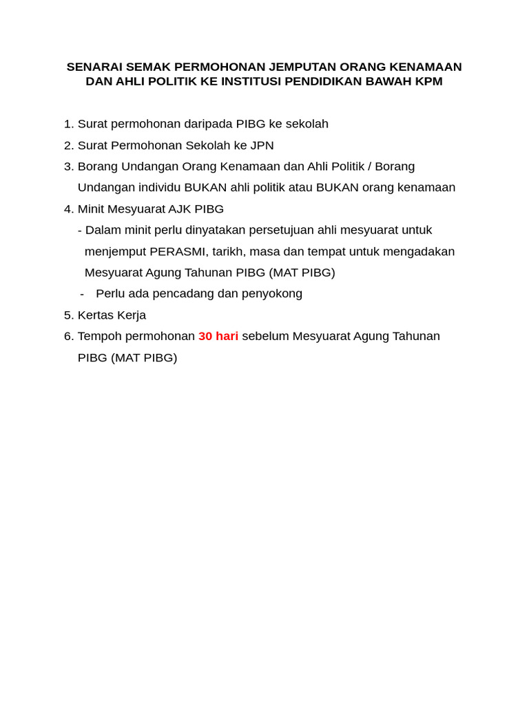 Senarai Semak Undangan Orang Kenamaan..Linktree (1) | PDF