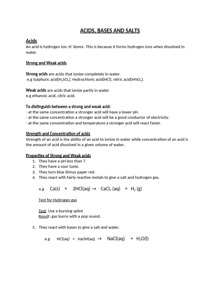 Understanding Acids, Bases, and Salts | PDF | Hydroxide | Acid