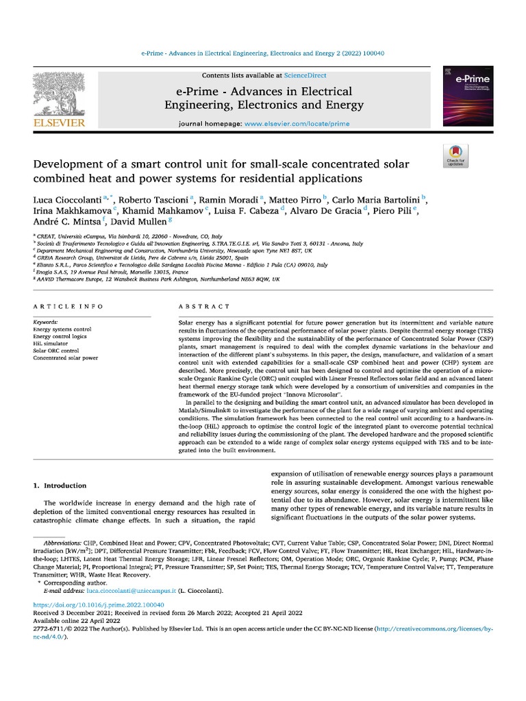 Smart Control Unit For Small Scale Solar System | PDF