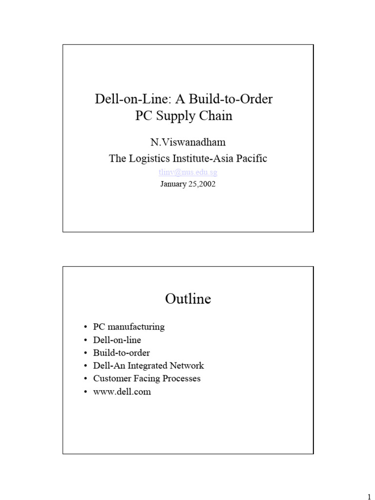 Dell SUpply Chain | PDF | Dell | Supply Chain