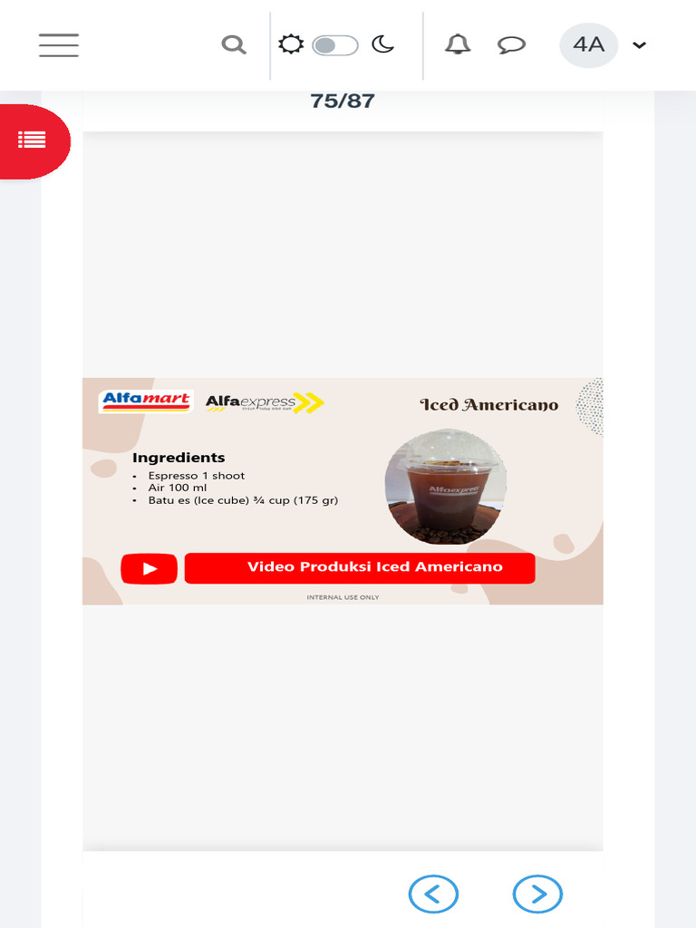 TAS Crew Alfamart Phase Offline Learning Basic Coffee Alfa Learning | PDF
