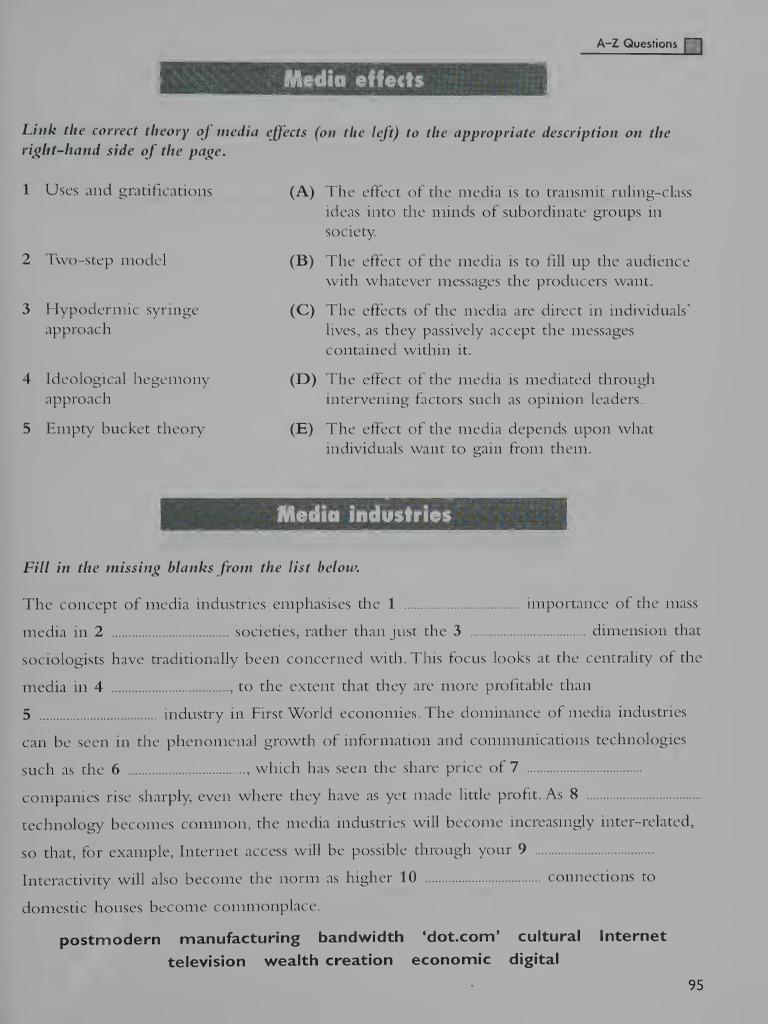 Media Effects Theories and Representations | PDF | Liberal Arts ...