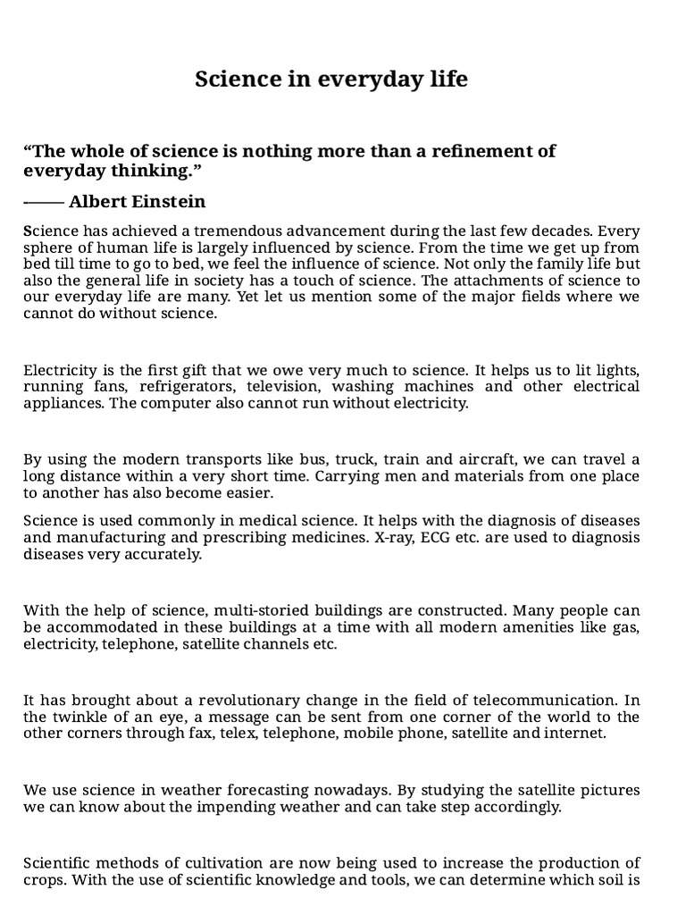 Science in Every Life For G8 | PDF | Science