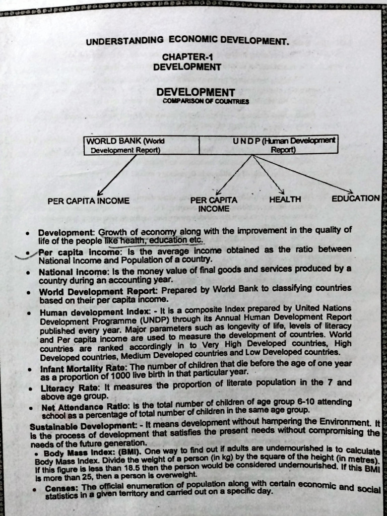 Development Class 10th Quick Revision | PDF | Human Development Index ...