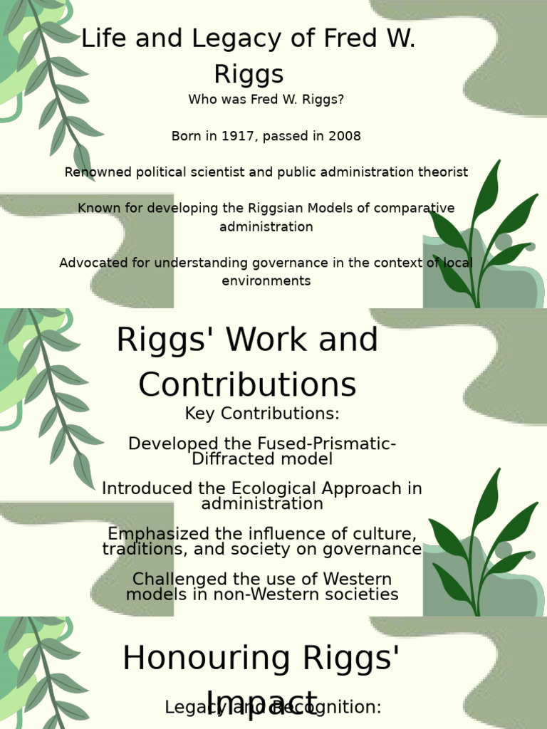 Life and Legacy of Fred W. Riggs - 20250414 - 203750 - 0000 | PDF