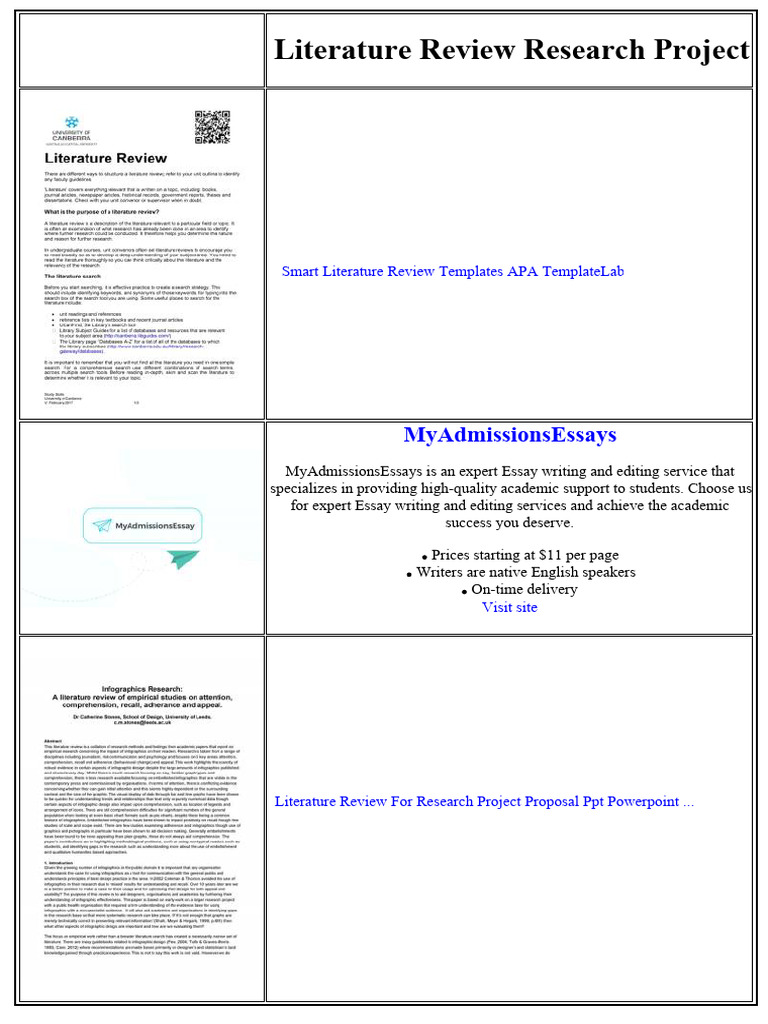Literature Review Research Project | PDF | Essays | Thesis
