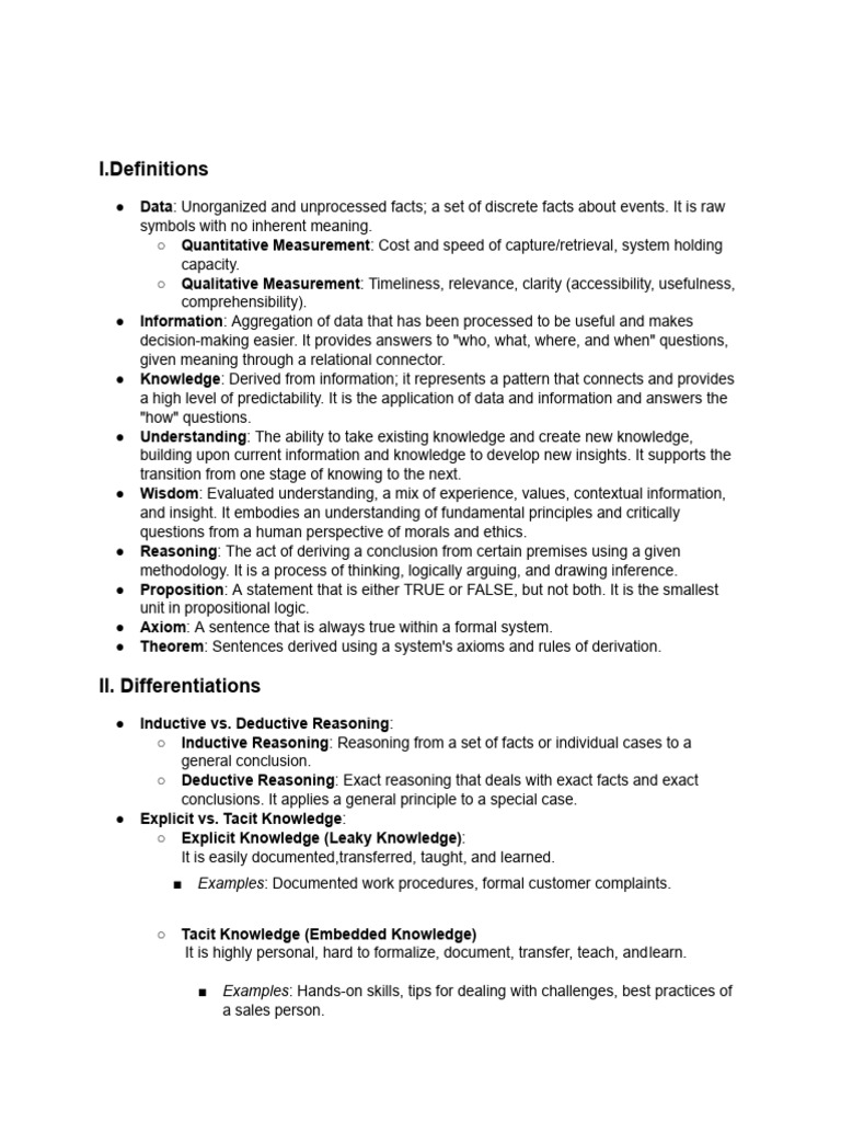 Knowledge Logic Summary | PDF | Logic | Knowledge Management