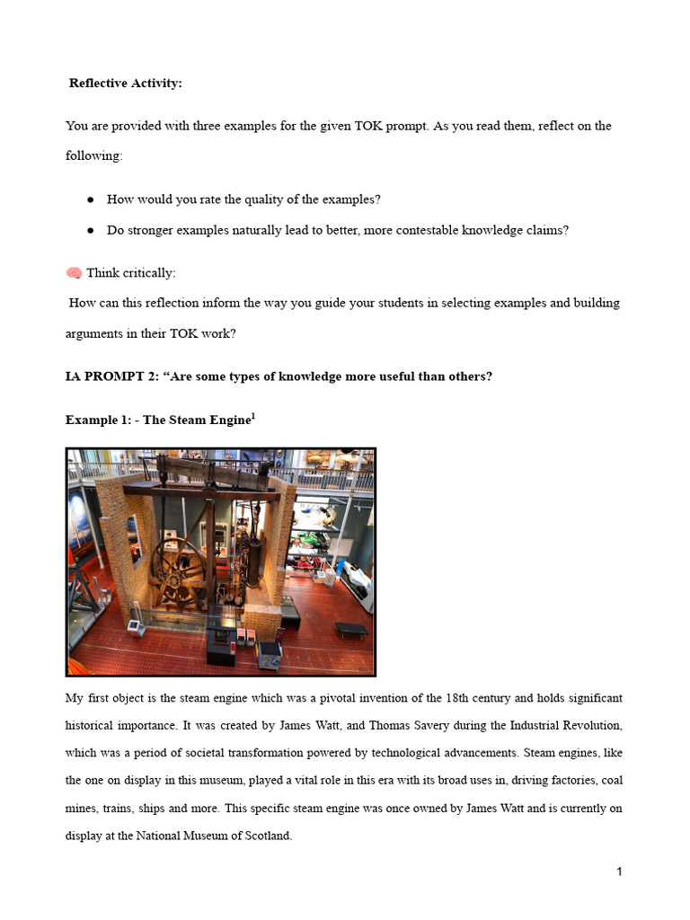Evaluating Knowledge Examples in TOK | PDF | Information Privacy