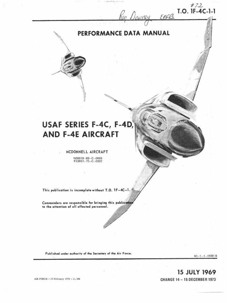 T.O. 1F-4C-1-1 - Performance Data Manual - USAF Series F-4C, F-4D & F ...