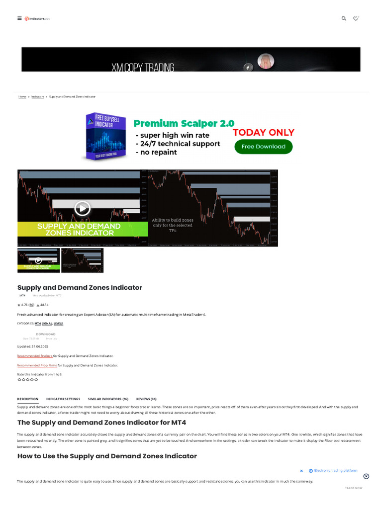 Supply and Demand Zones Indicator for MT4 - Download FREE | PDF ...
