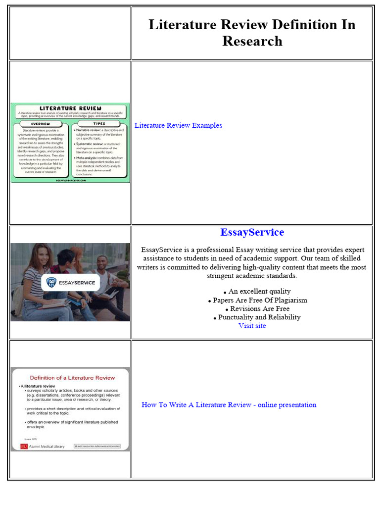 Literature Review Definition in Research | PDF | Parsing | Essays