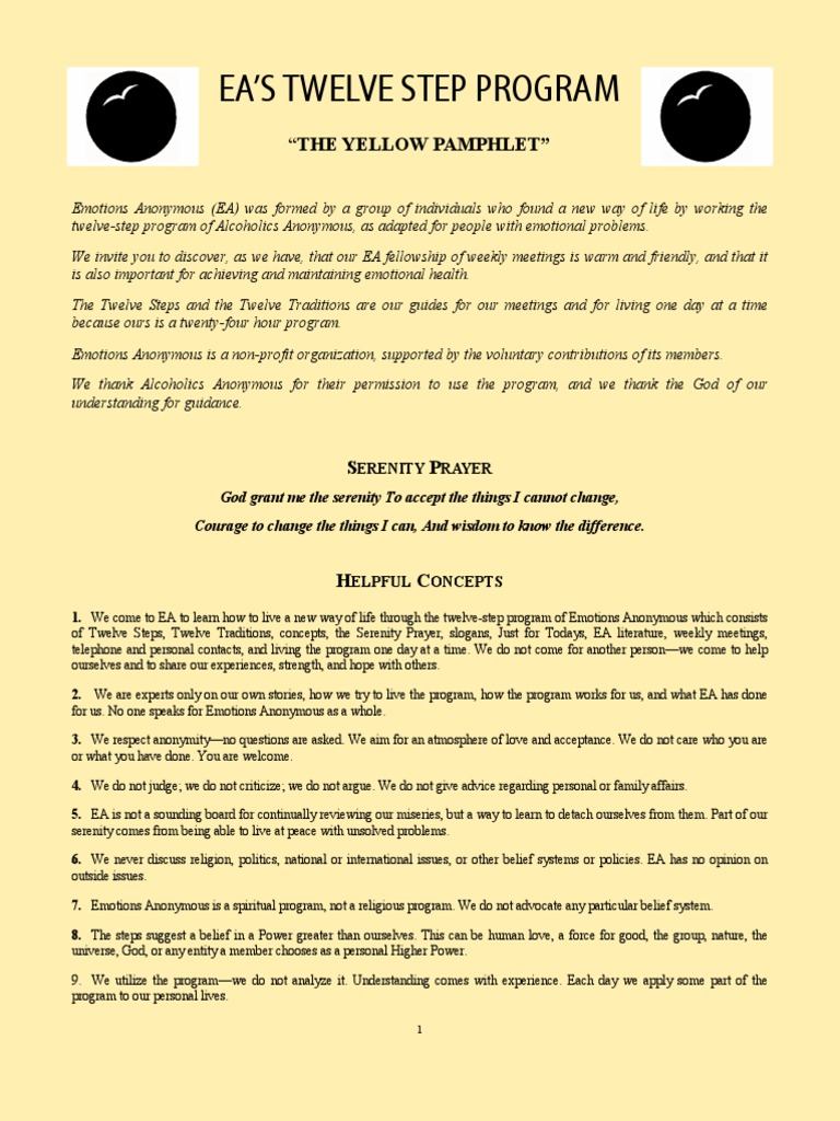 E A Twelve Step Program | PDF | Twelve Step Program | Religion And Belief