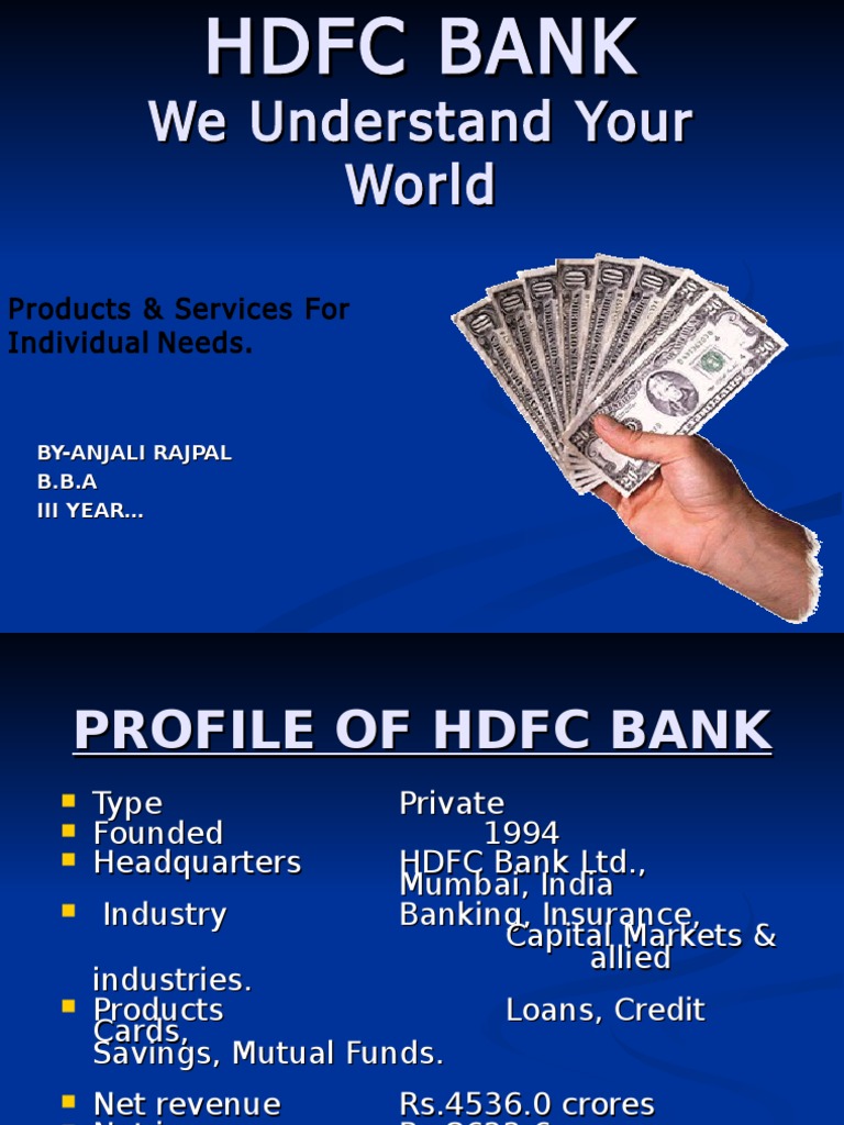 HDFC Project 2.. | PDF | Banks | Money