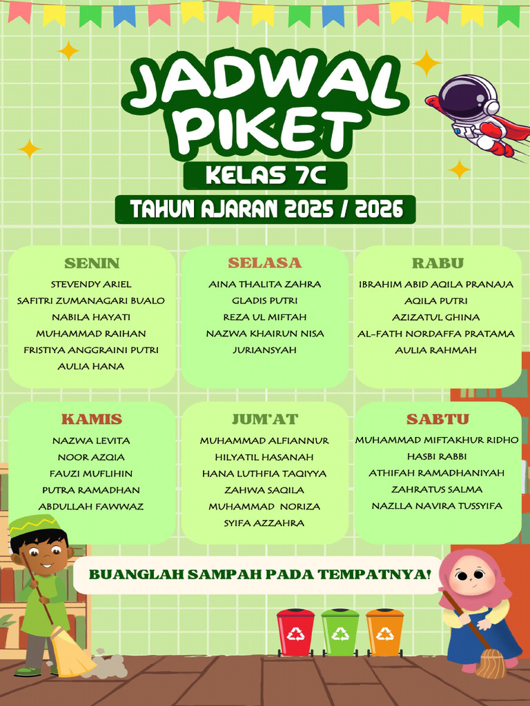 Jadwal Piket 7C | PDF