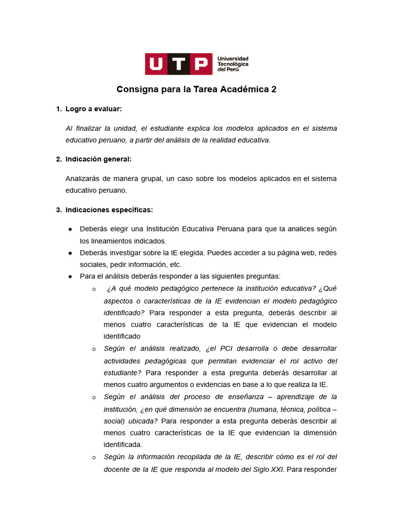 Ta2 Indicacione | PDF | Maestros | Enseñando