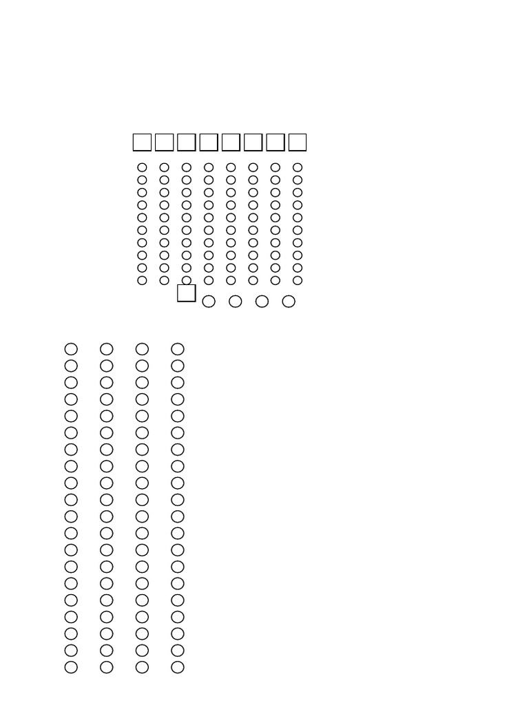 Blank OMR Practice Sheet | PDF