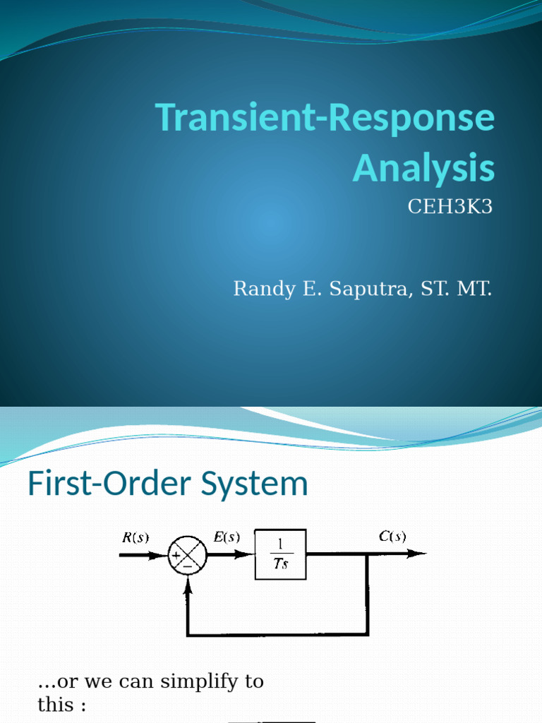 First and Second Order System Responses | PDF | Damping | Signal Processing