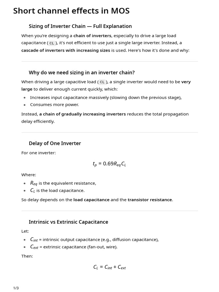 Short Channel Effects in MOS | PDF | Electrical Engineering ...