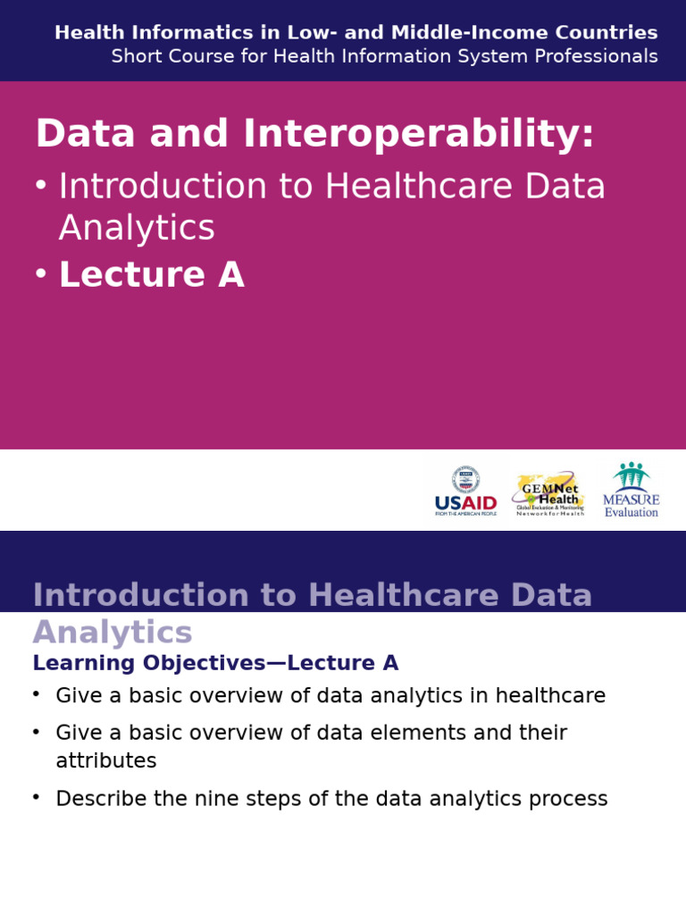 Health Informatics Course - Unit 3.3a - Introduction To Health Care ...