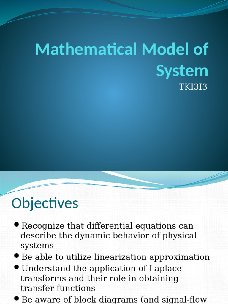 02 Week 04 Mathematical Model | PDF | Laplace Transform | Calculus