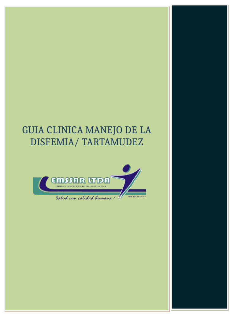 Guía Fonoaudiológica para Disfemia | PDF | Tartamudeo | Voz humana