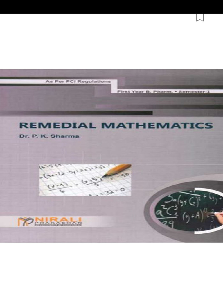 Remedial Mathematics Book by Nirali Prakashan | PDF