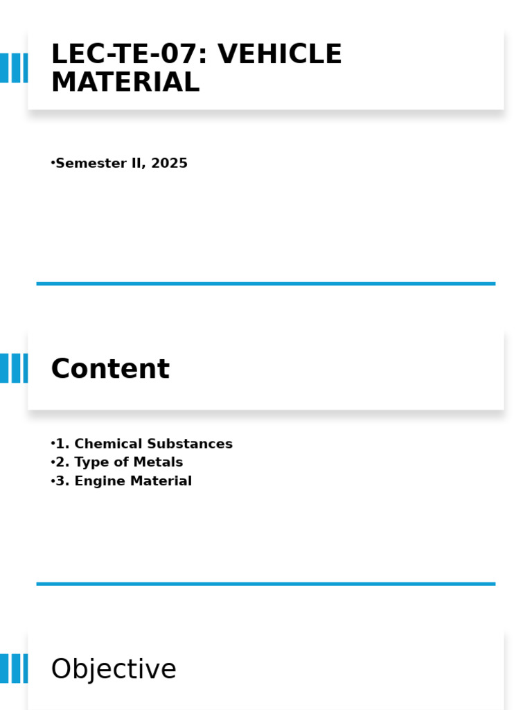 Vehicle Engine Materials Overview | PDF | Internal Combustion Engine ...